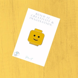 Brick Brik Enamel Pin Badge - Build It, Creativity & Imagination X - Etsy