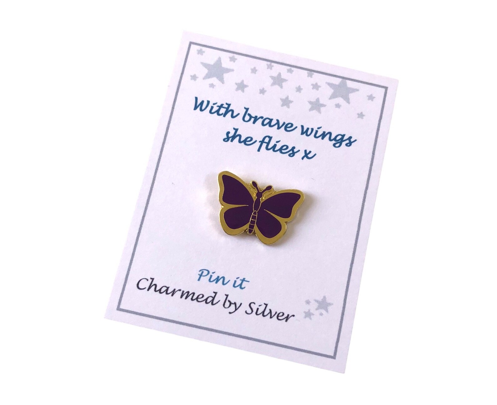 Beautiful Butterfly Enamel Pin Badge in Red Blue Green - Etsy