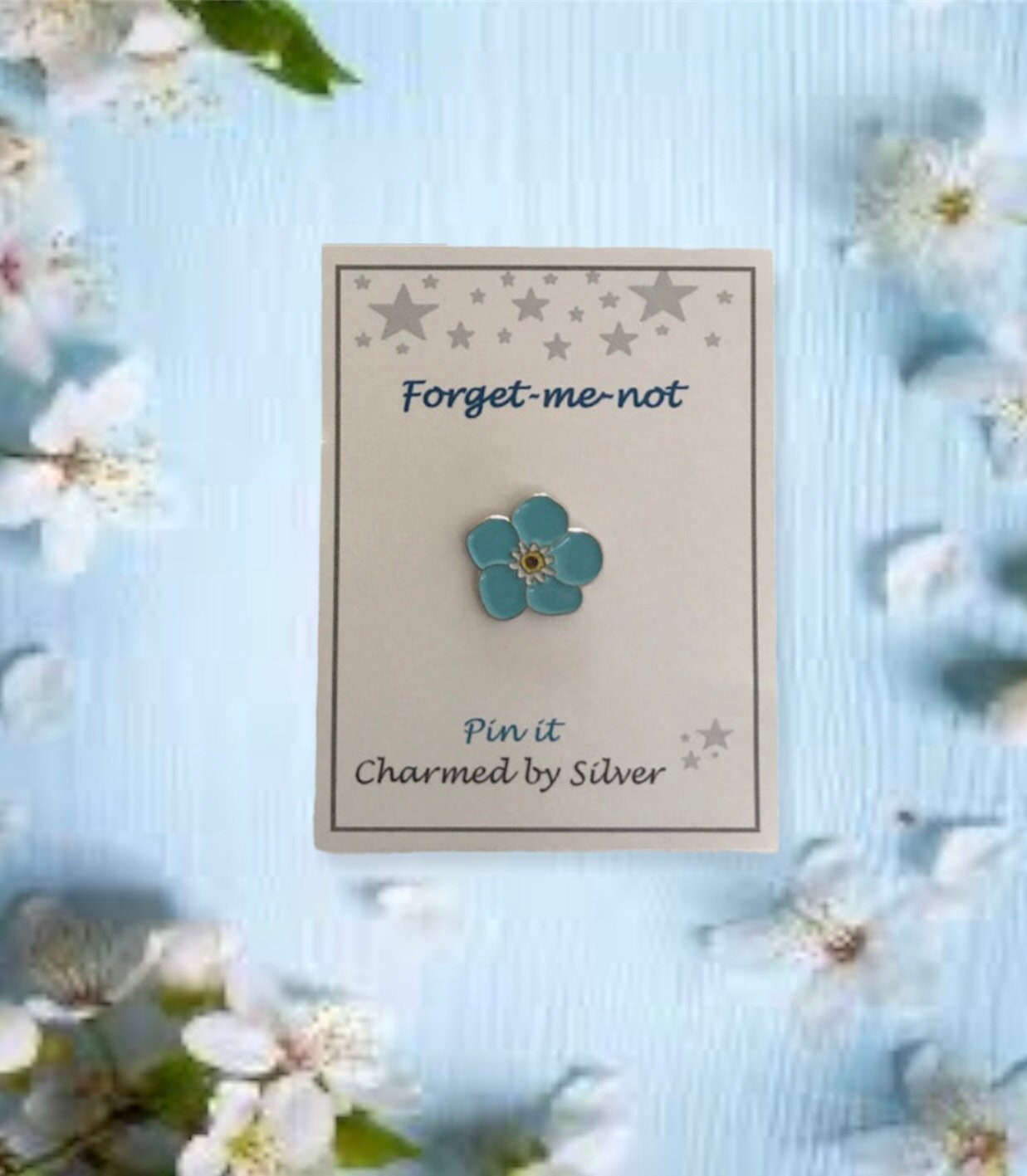 Gorgeous Forgetmenot Enamel Pin Badge - Etsy UK
