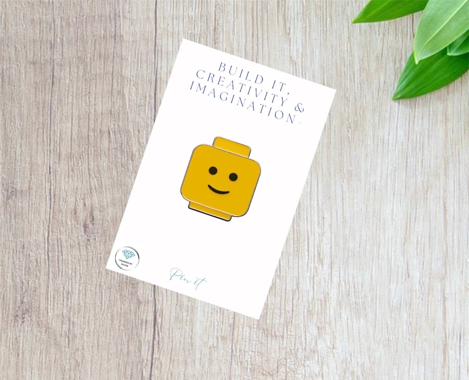 Brick Brik Enamel Pin Badge - Build It, Creativity & Imagination X - Etsy