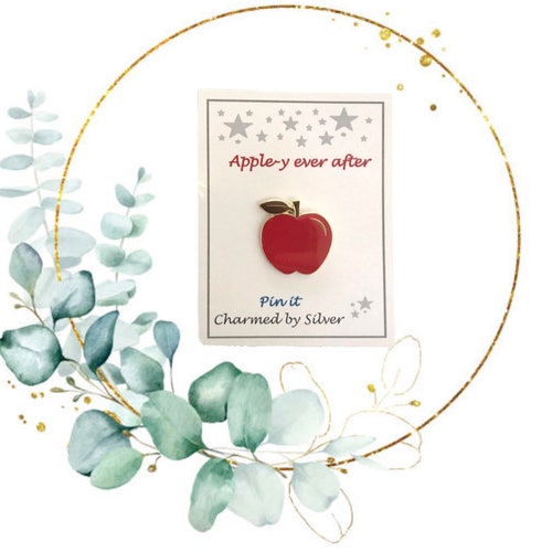 Vintage Red Apple Pin - Etsy
