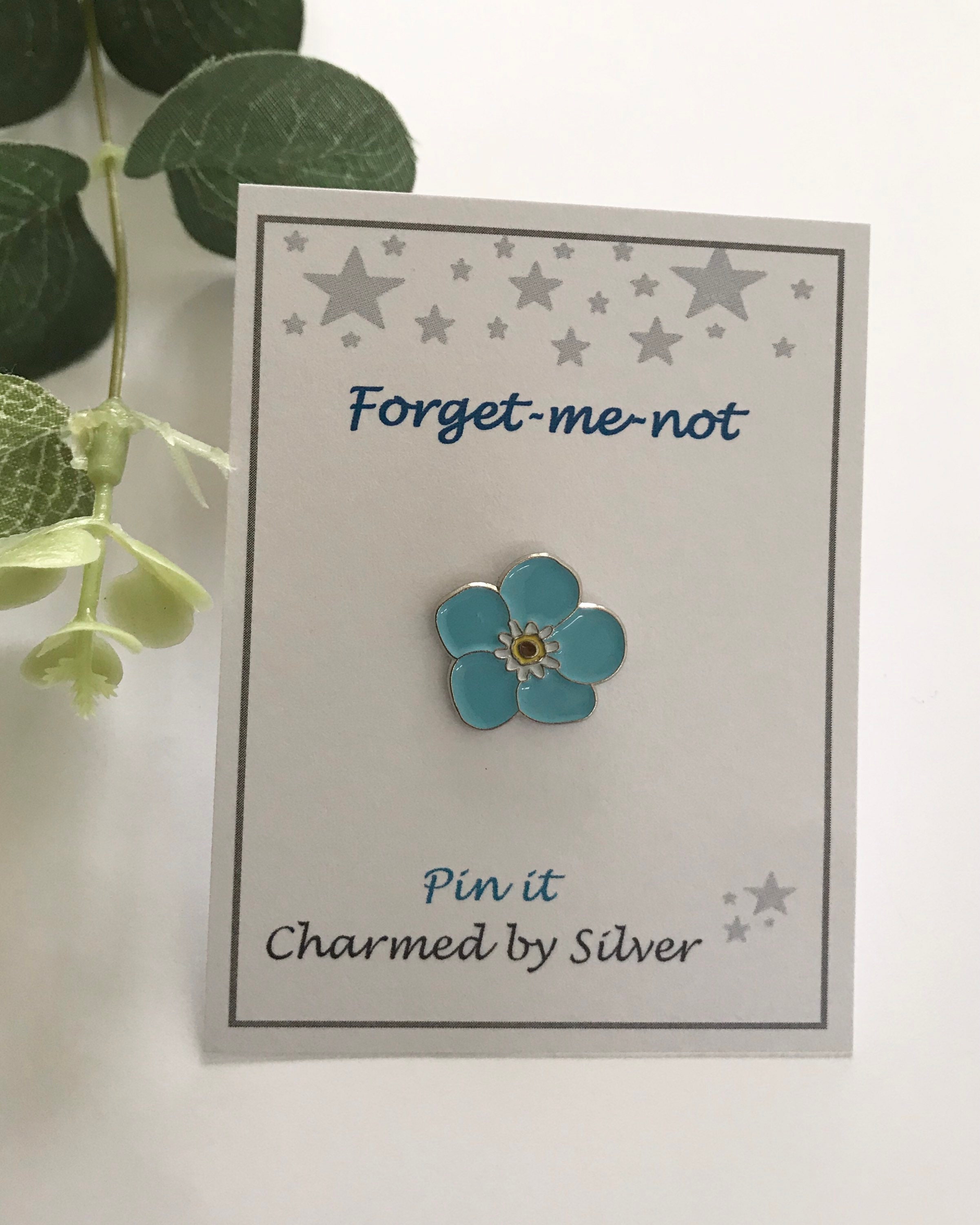 Gorgeous Forgetmenot Enamel Pin Badge - Etsy UK