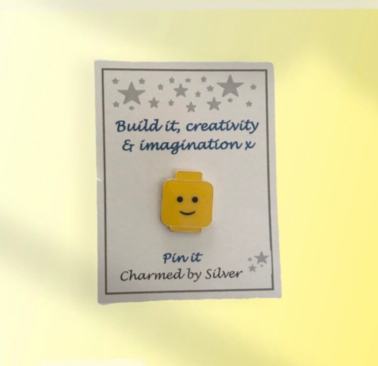 Brick Brik Enamel Pin Badge Build It, Creativity & Imagination X - Etsy