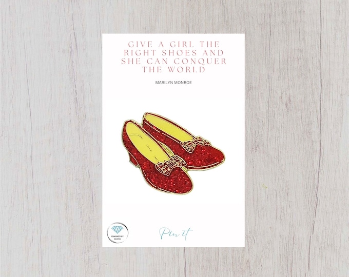 AJC Ruby Red Slippers Brooch Vintage Jewelry Lover Gift Magically Fun ...