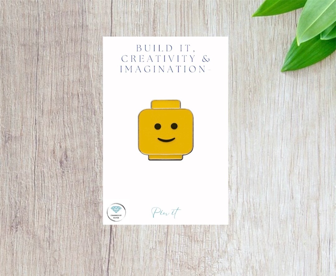 Brick Brik Enamel Pin Badge - Build It, Creativity & Imagination X - Etsy