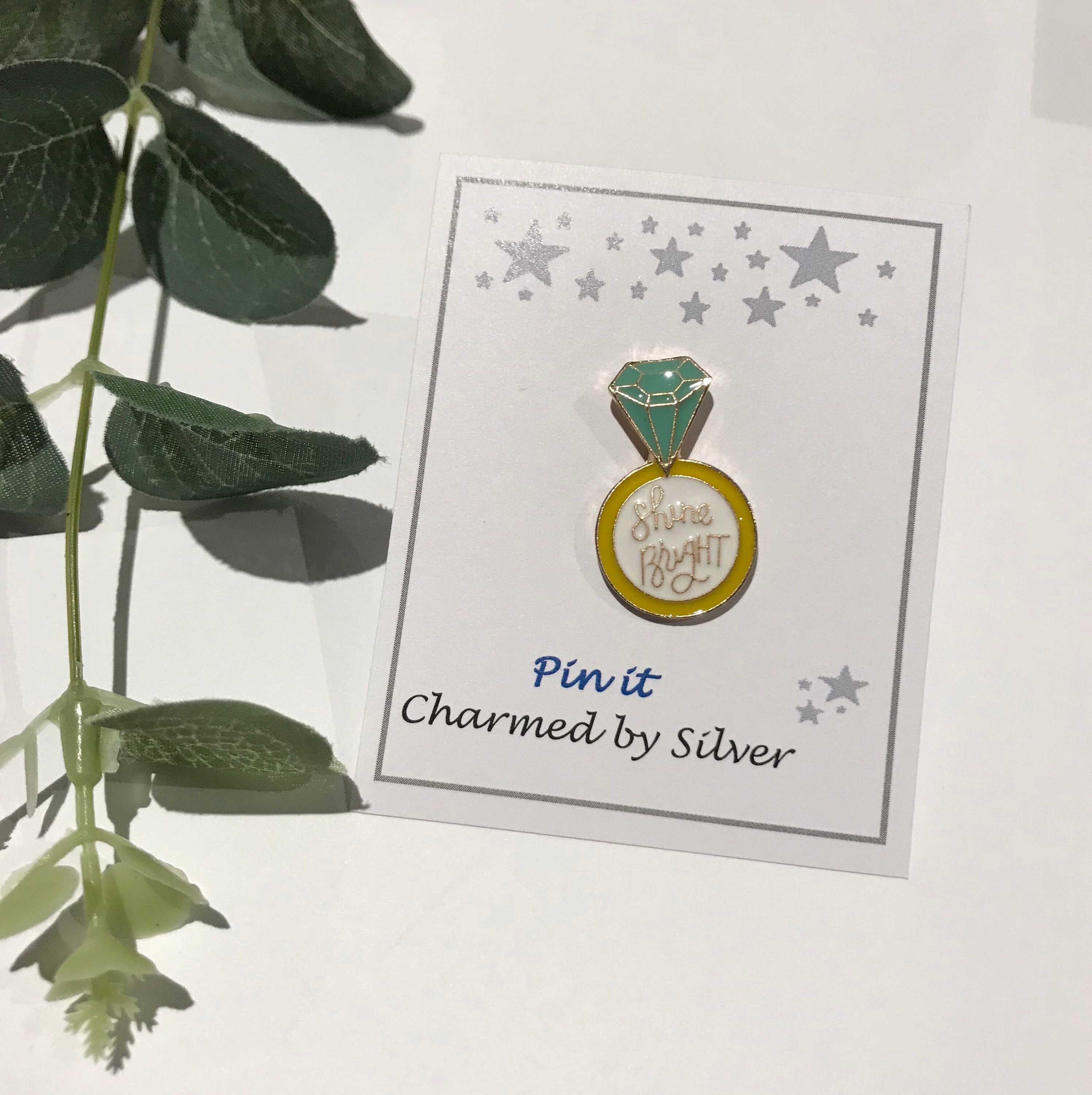 Diamond Gem Ring Enamel Pin Badge Shine Bright X - Etsy