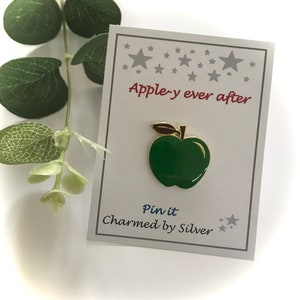 Gorgeous Green Apple Enamel Pin Badge Apple-y Ever After - Etsy