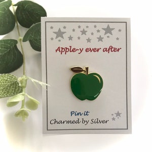 Gorgeous Green Apple Enamel Pin Badge Apple-y Ever After - Etsy