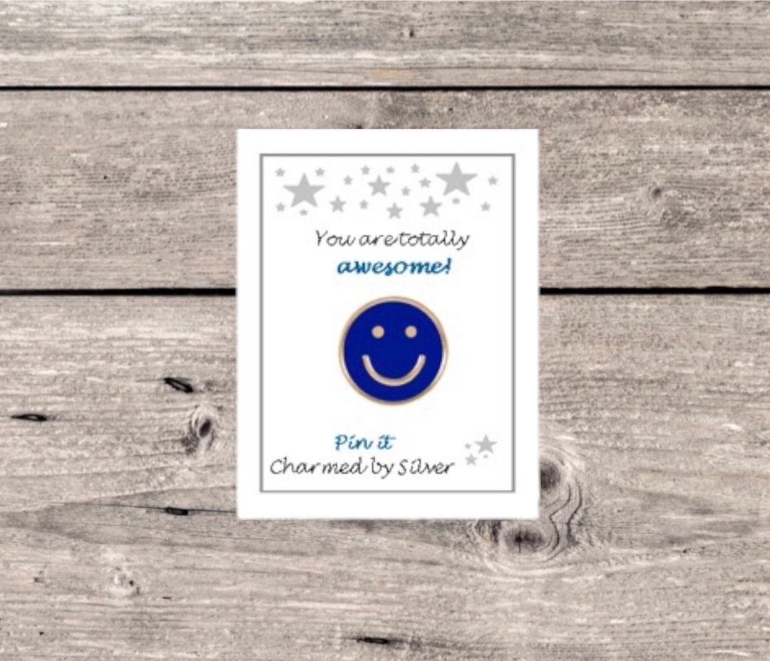 Smiley Face Enamel Badge Yellow, Blue, Red or Green You Are Totally ...