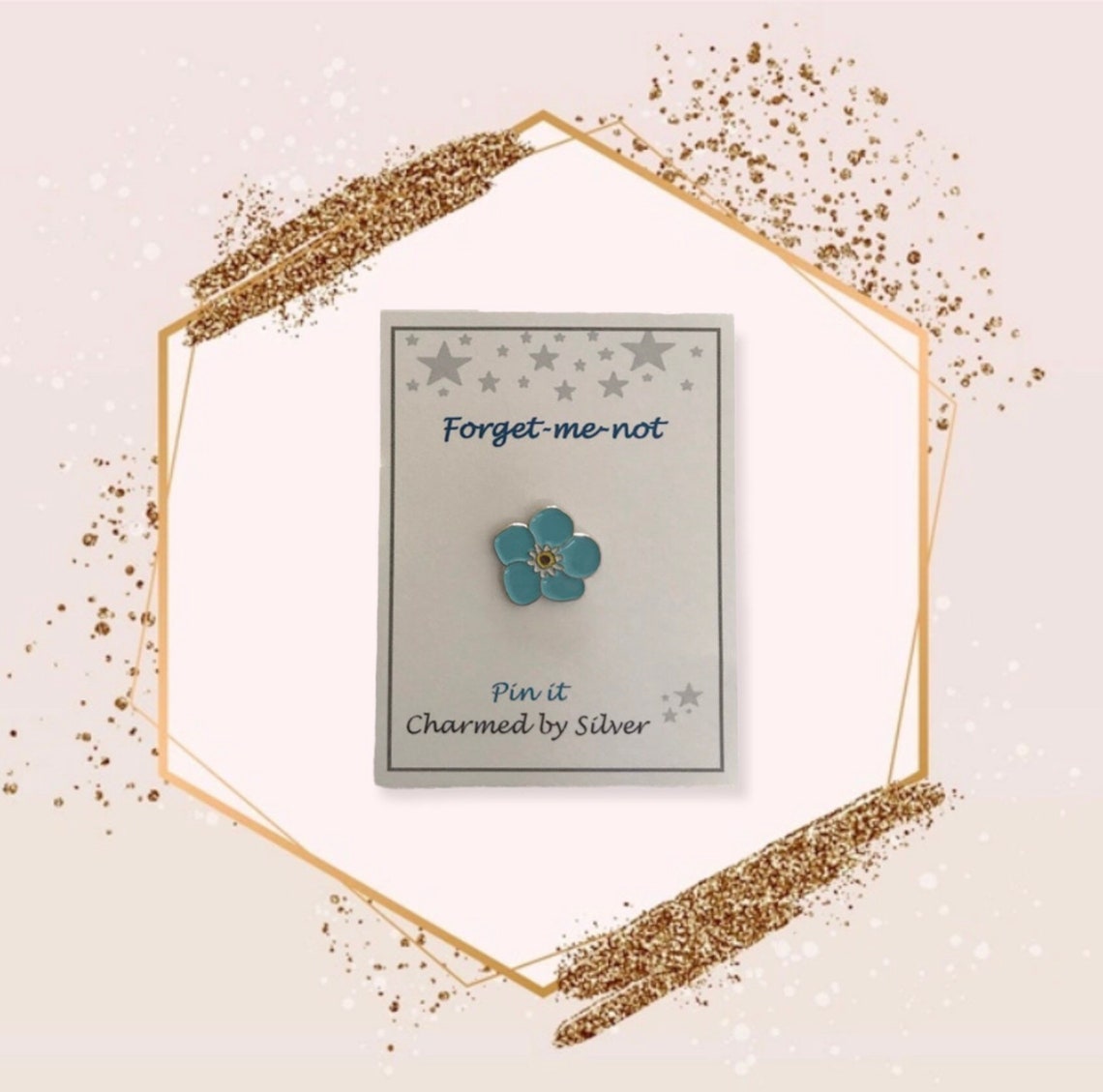Gorgeous Forgetmenot Enamel Pin Badge - Etsy UK