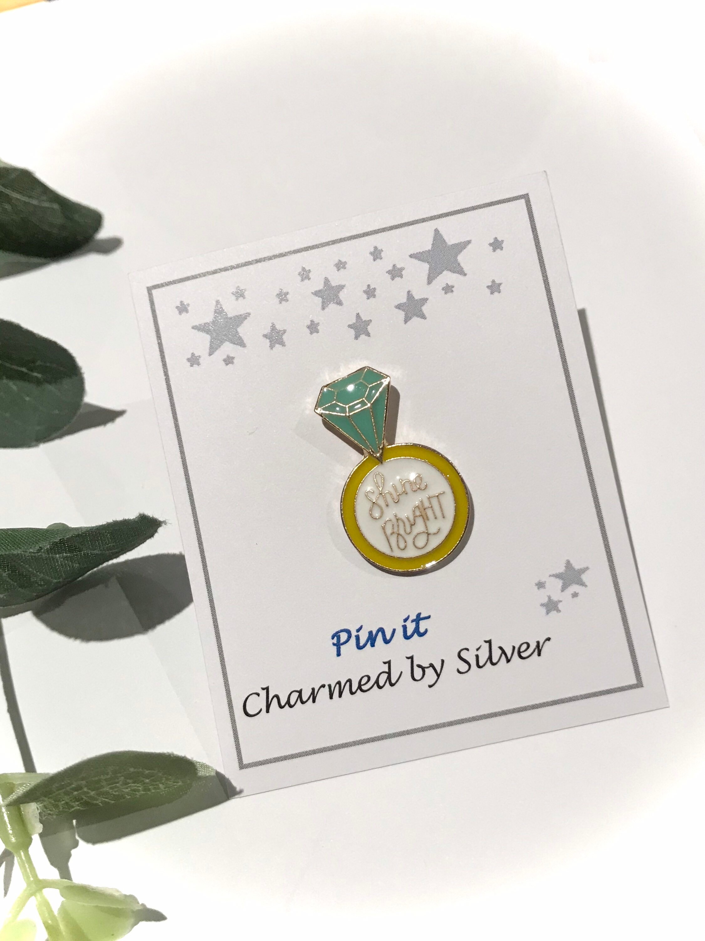 Diamond Gem Ring Enamel Pin Badge Shine Bright X - Etsy