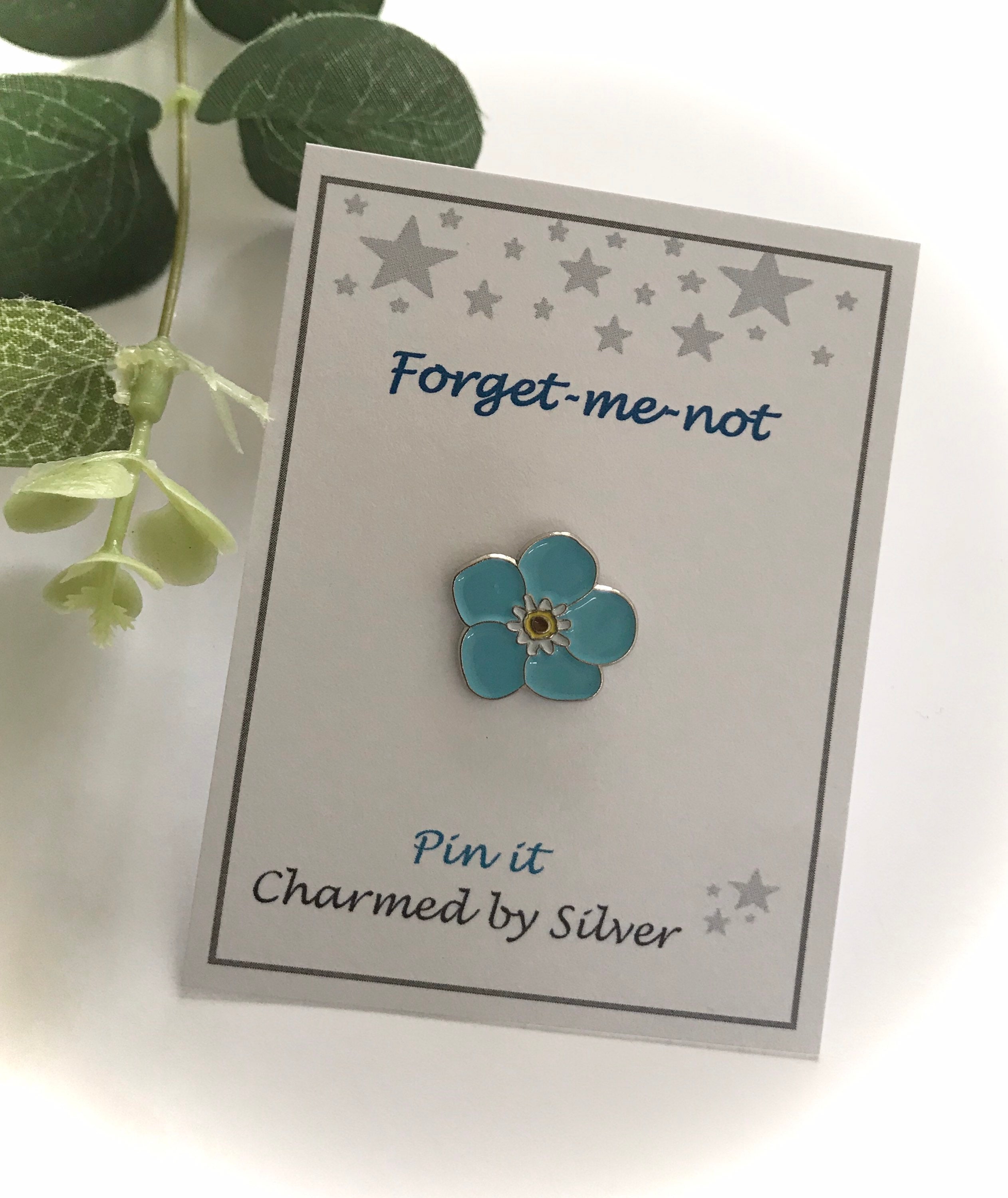 Gorgeous Forgetmenot Enamel Pin Badge - Etsy UK