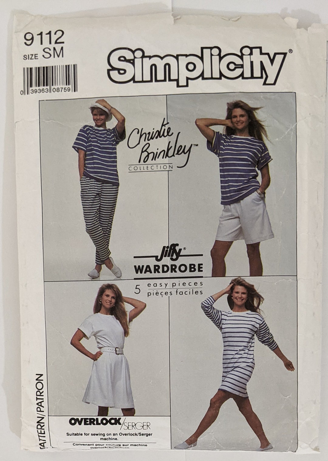 Cut Simplicity Pattern #9112 - Christie Brinkley Jiffy Wardrobe ...
