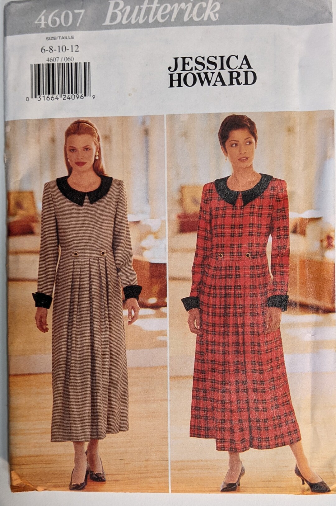 Uncut Butterick Jessica Howard Pattern #4607 - Misses/miss Petite Dress ...