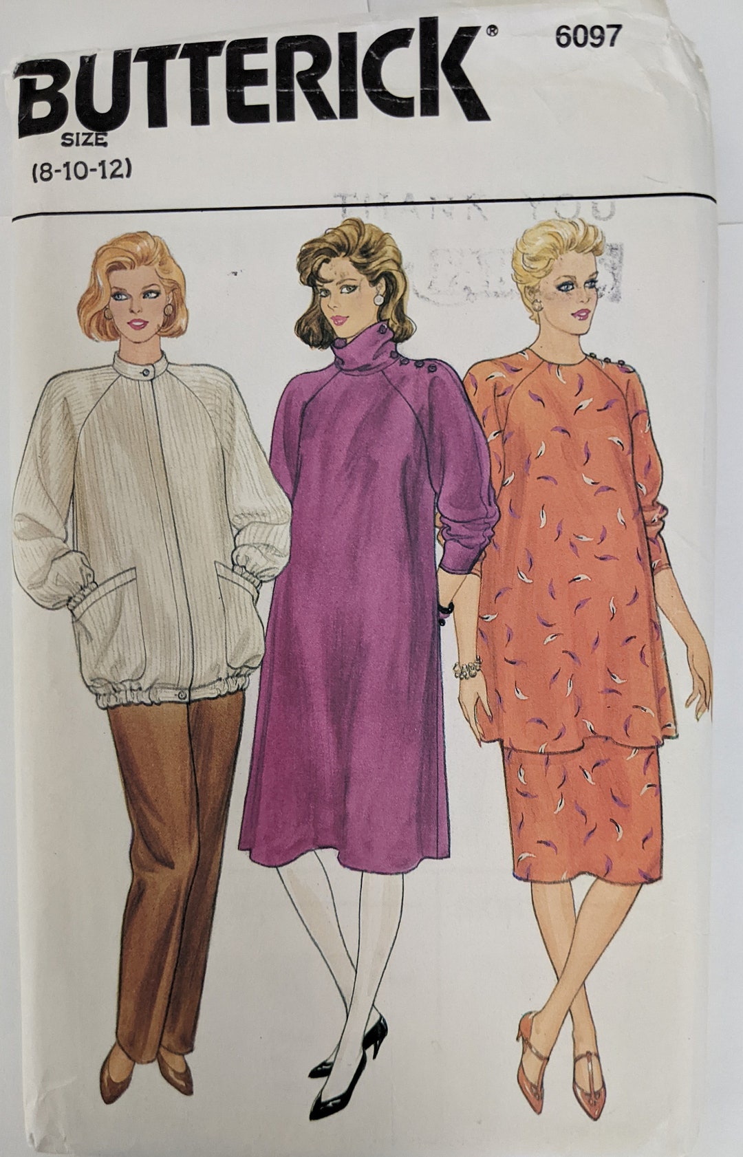 Uncut Butterick Pattern #6097 - Misses Maternity Jacket, Dress, Top and ...