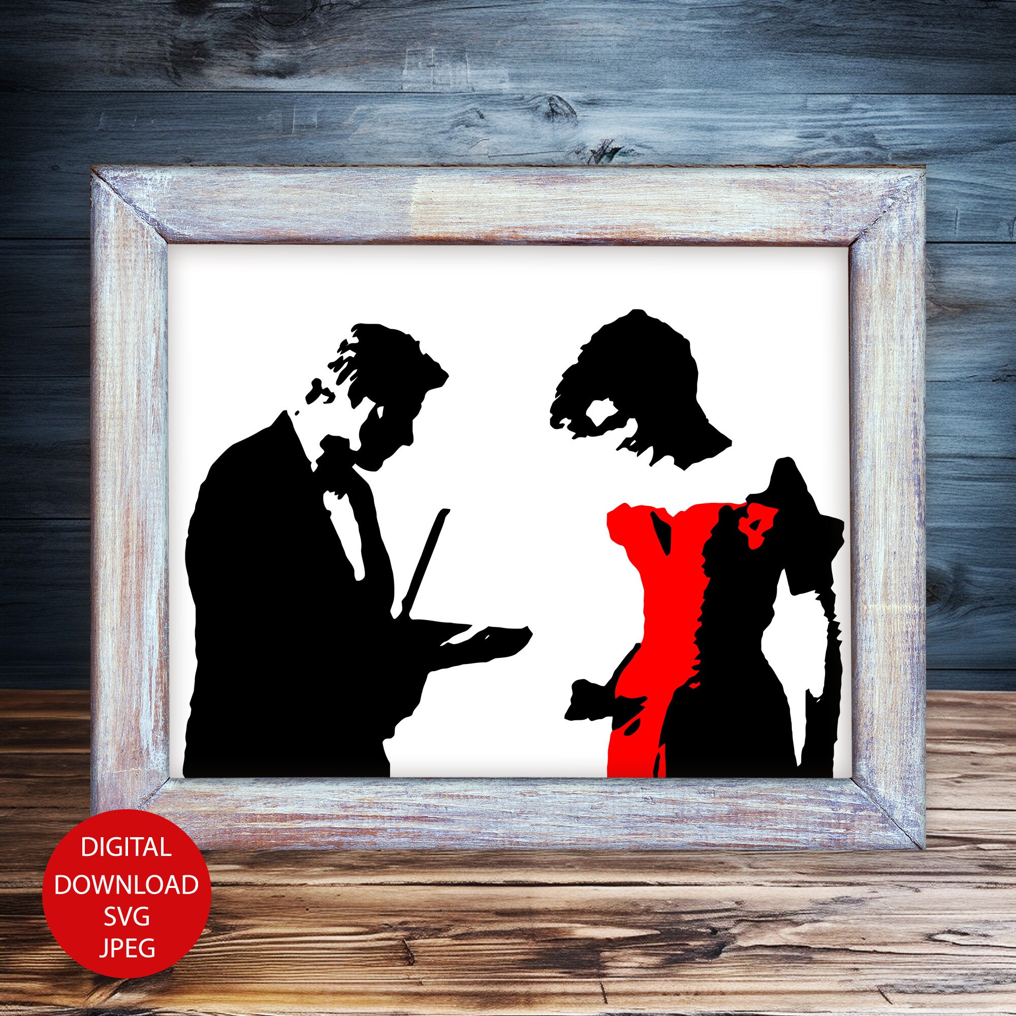 Printable Pretty Woman SVG Digital File - Romantic Wall Art Instant ...