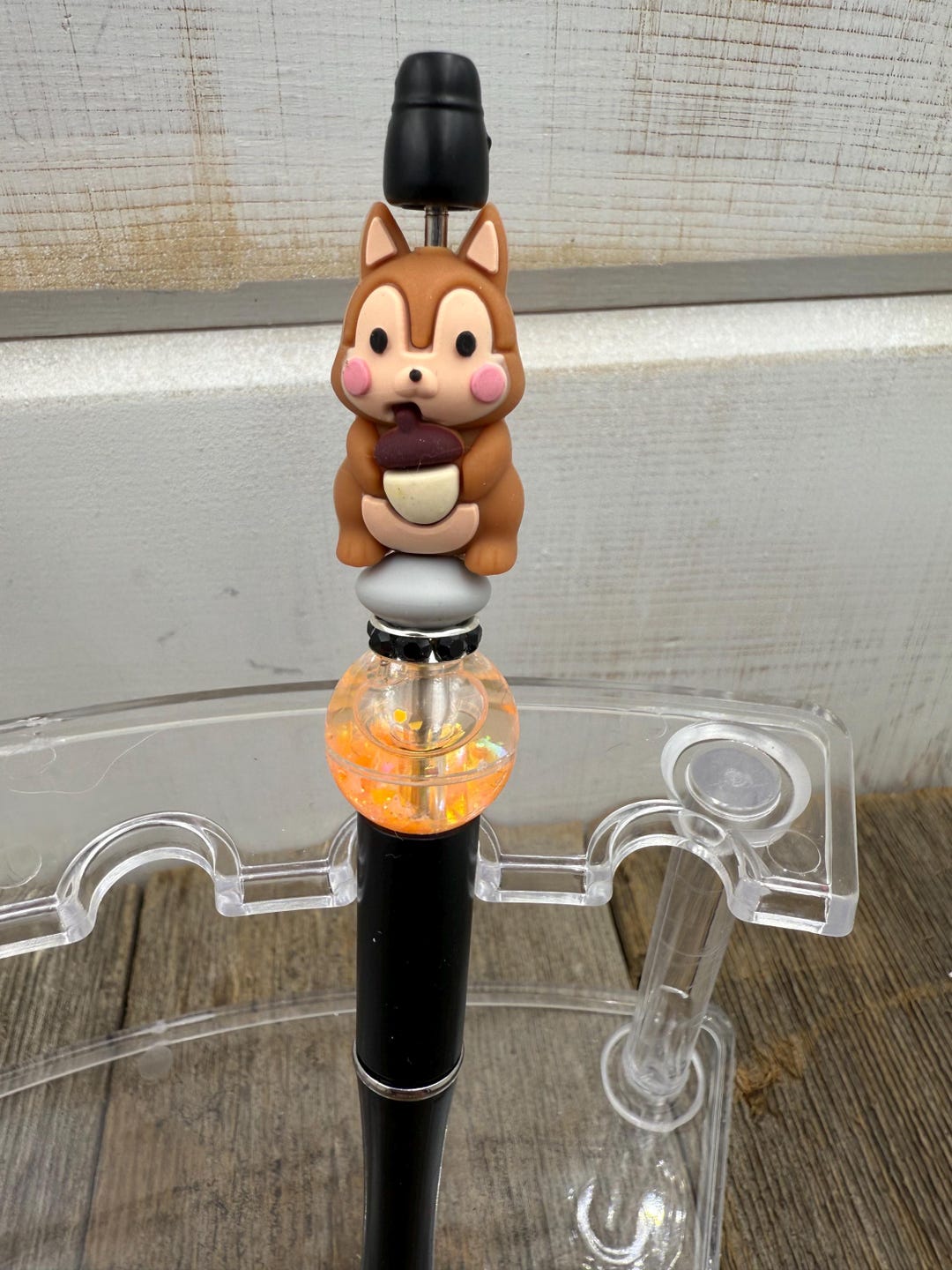 Squirrel Snowglobe Beaded Pen - Etsy