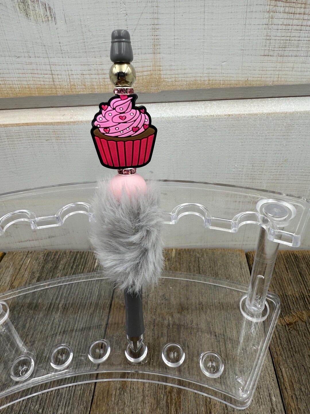 Pink Cupcake Beaded Pen - Etsy