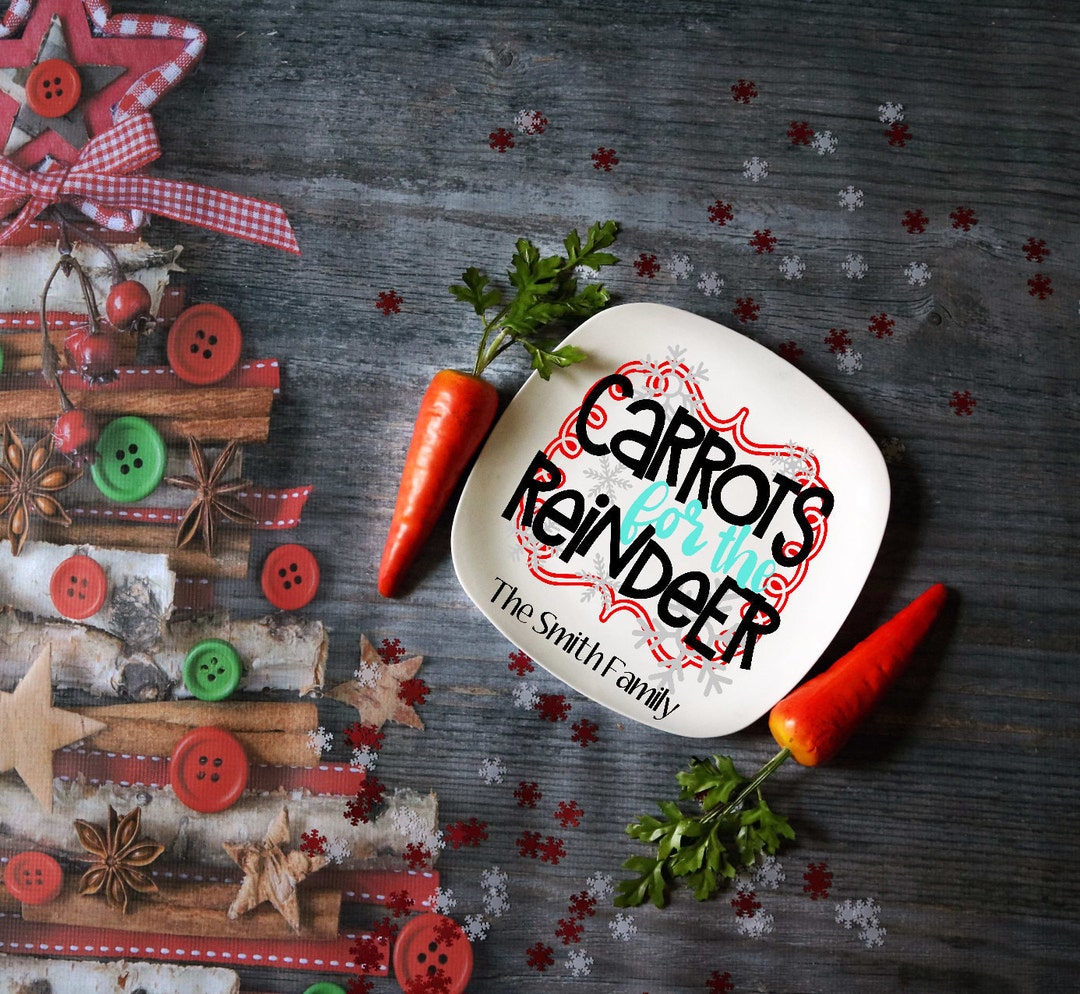 Cookies for Santa Plate, Carrots for the Reindeer, Personalized ...