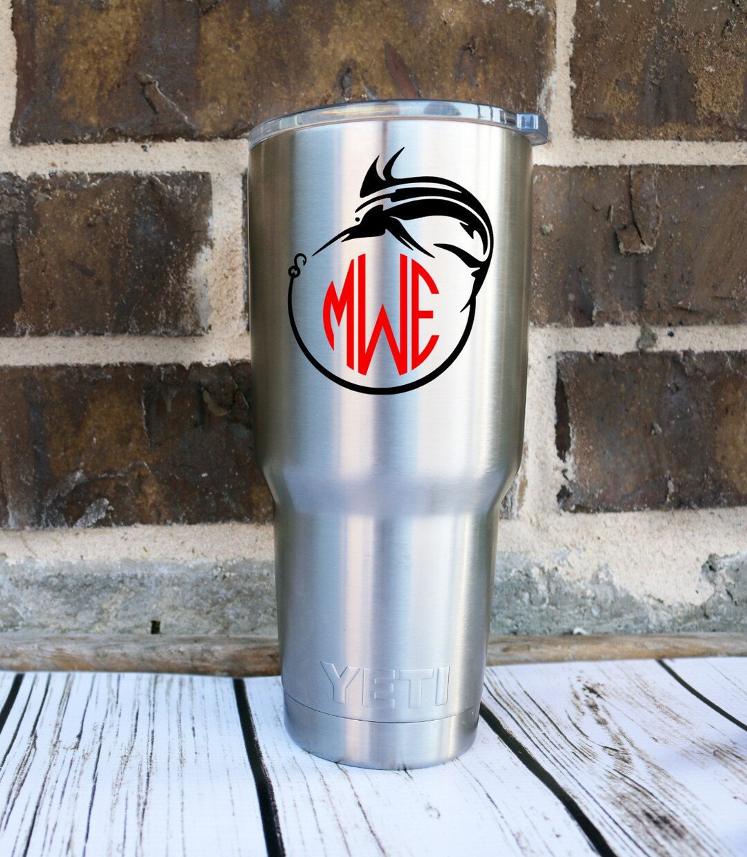 Yeti Custom Decal, Fishing, Yeti Rambler, Custom Decal, Monogram Decal ...