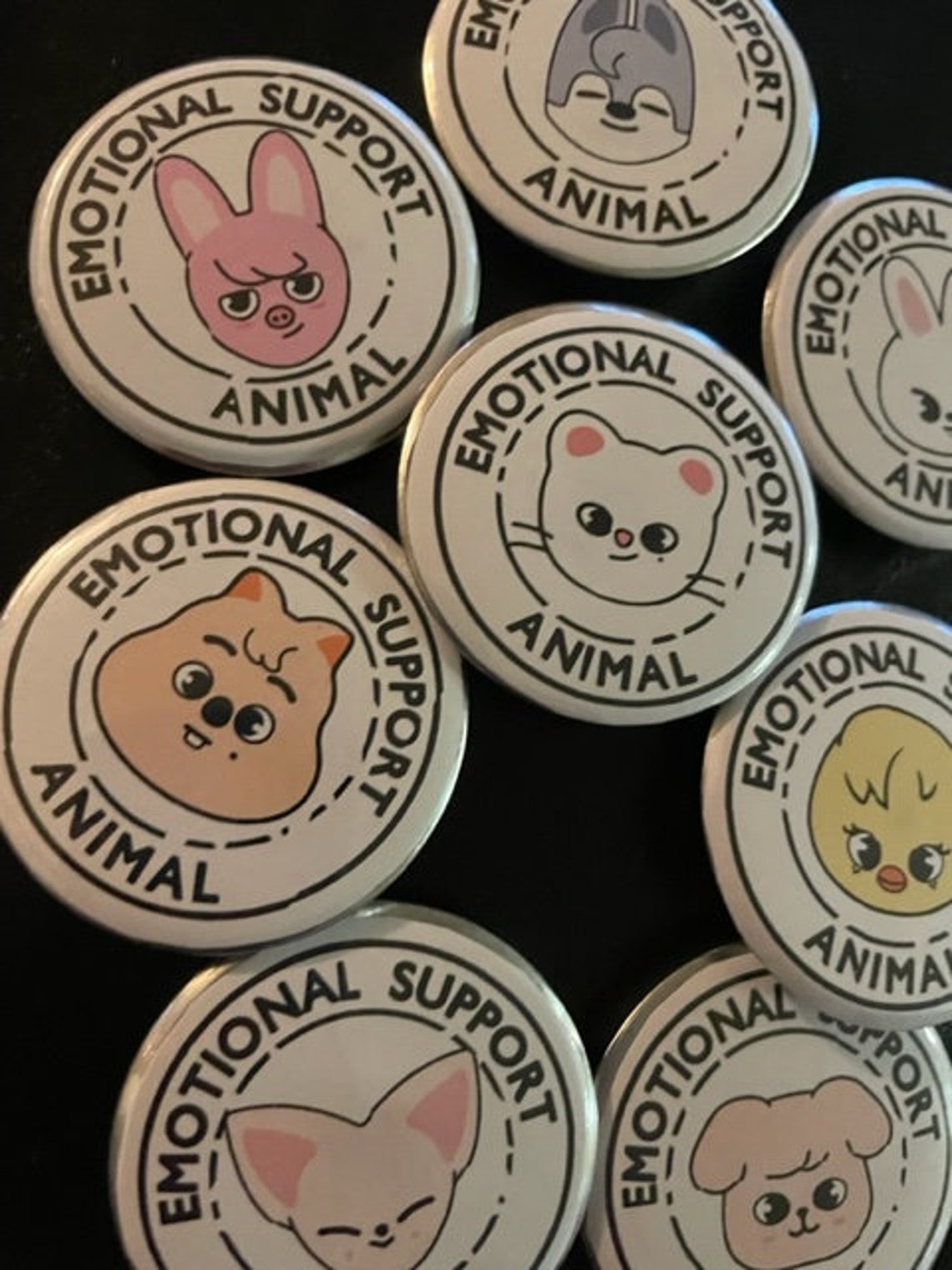 Skzoo Emotional Support Animal Button Pin - Etsy