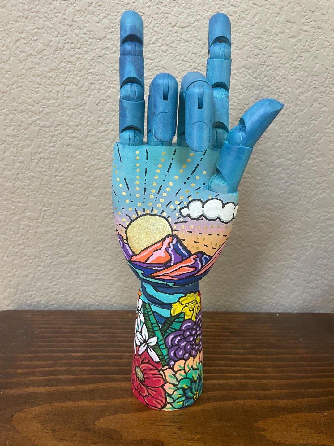 Handpainted Poseable Hand - Etsy