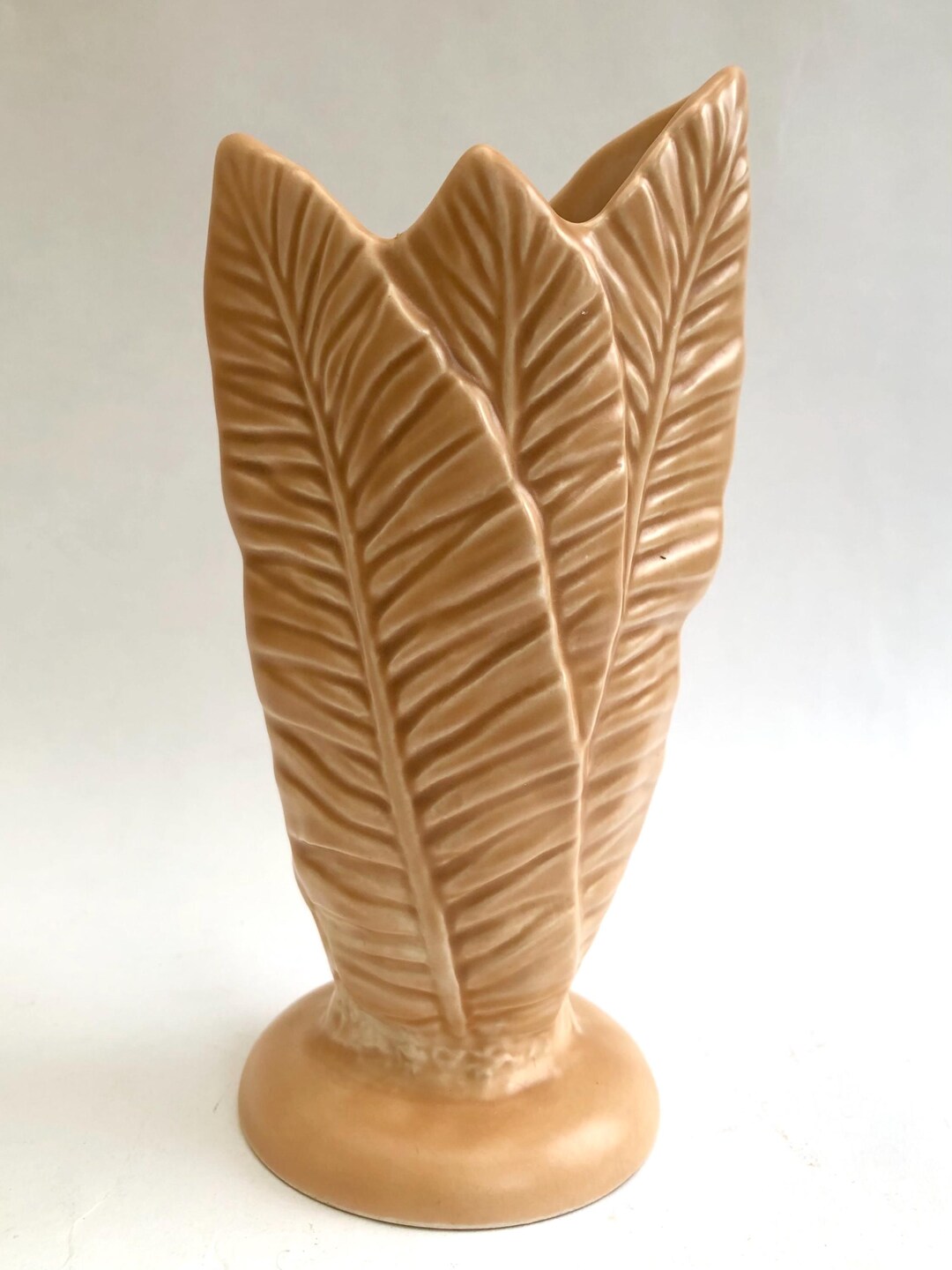 Sylvac Tan Palm Leaf Vase, Exotic Leaf Tall Bud or Flower Vase - Etsy