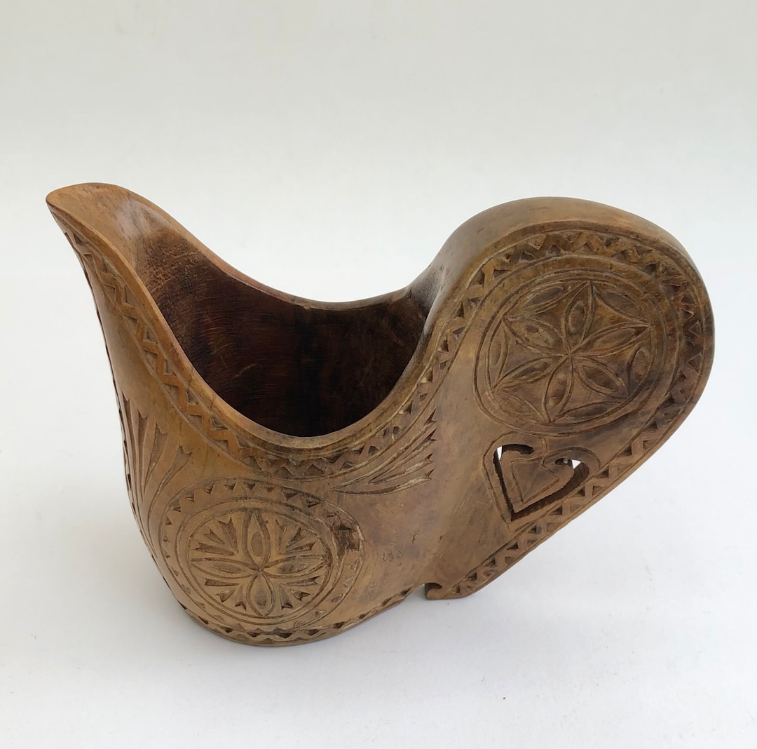 Balkan Folk Art, Hand Carved Wood Wedding Cup, Antique Treen - Etsy