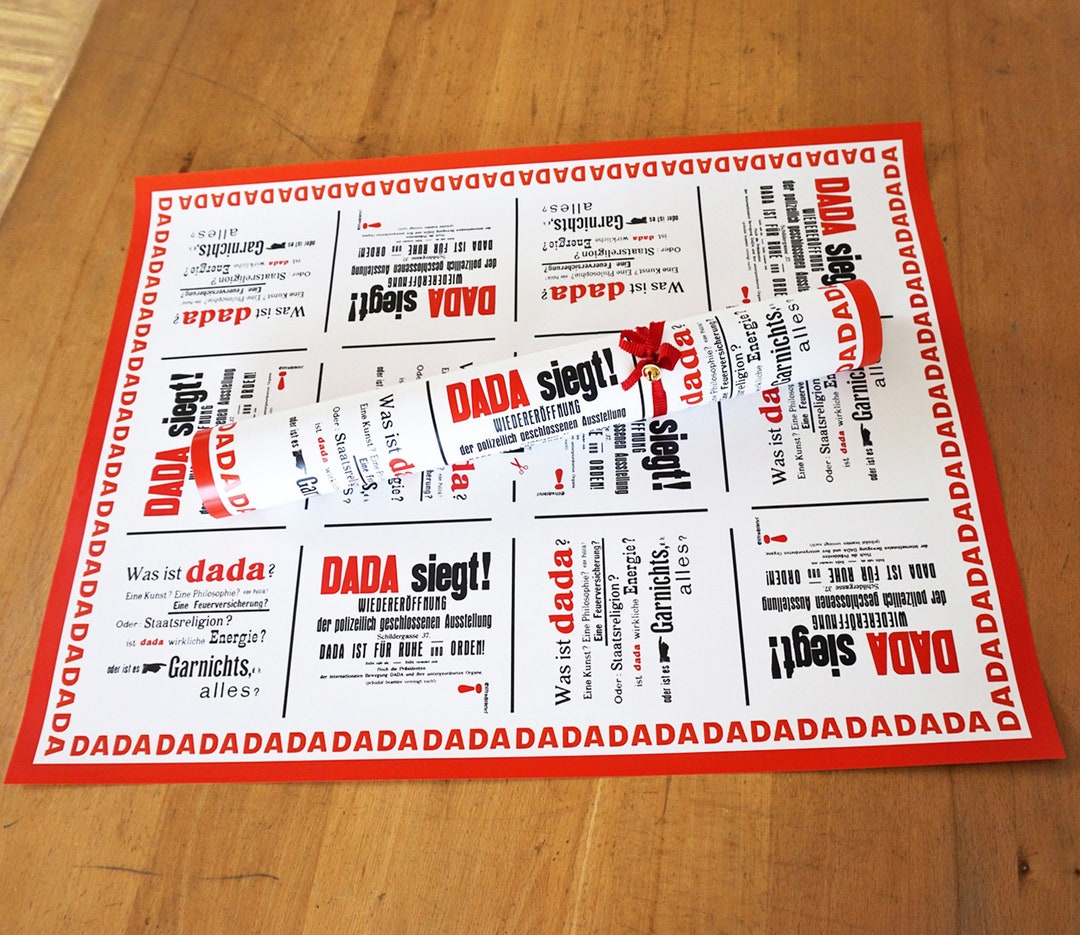 DADAISM WRAPPING PAPER or Poster, Gift Paper, Sheet 50x70 Cm 20x28" - Etsy