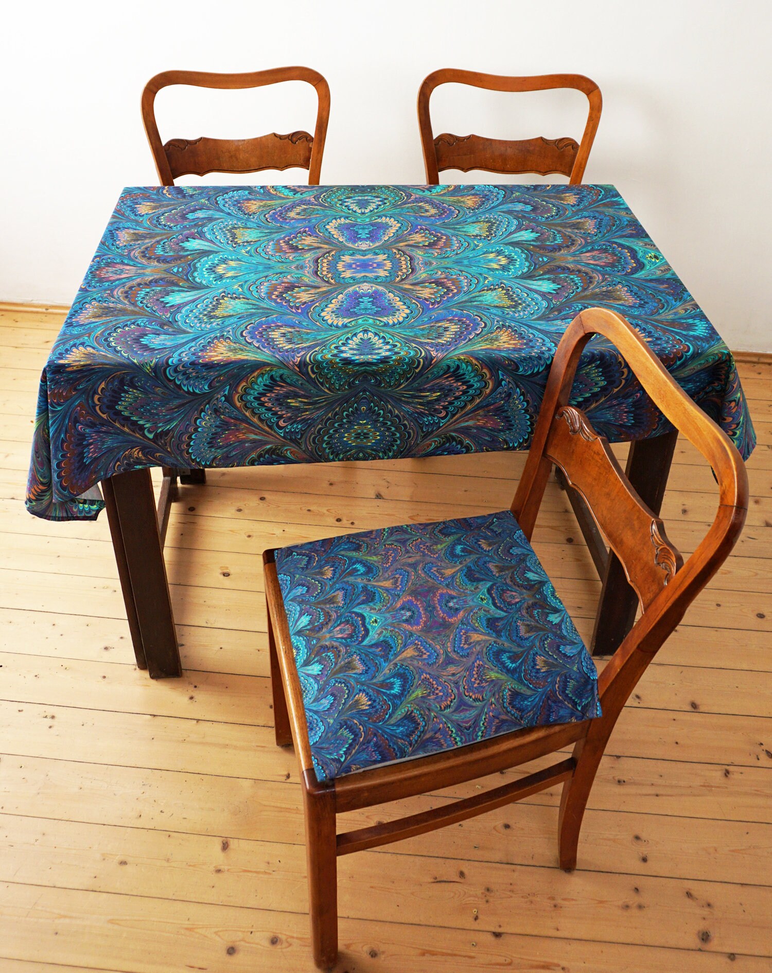 ART DECO TABLECLOTH, Organic Cotton, table runner, Beach Towel, Vintage ...