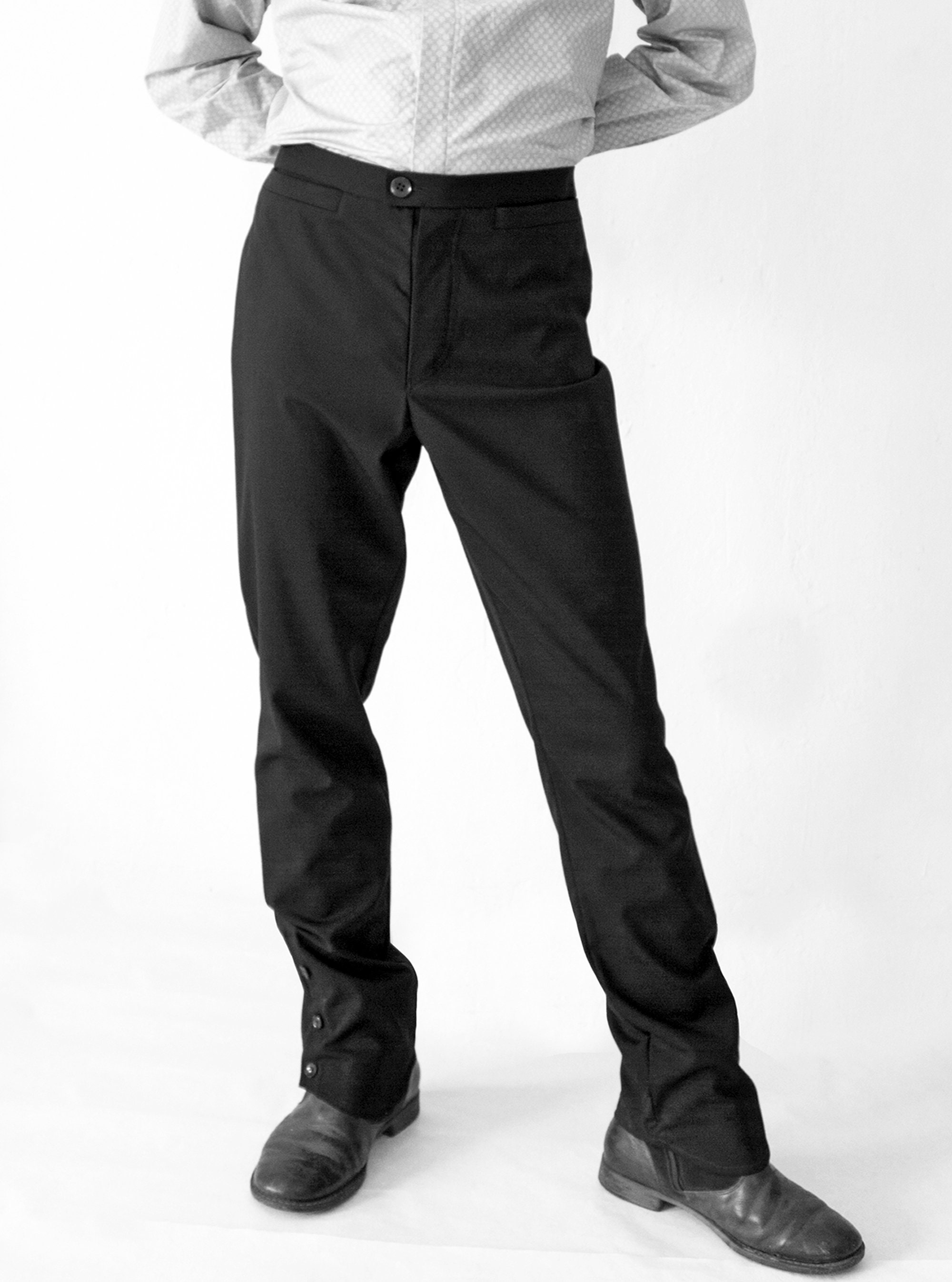 SPATS PANTS MEN in various fabrics, uniform, historism, 18th 19th century