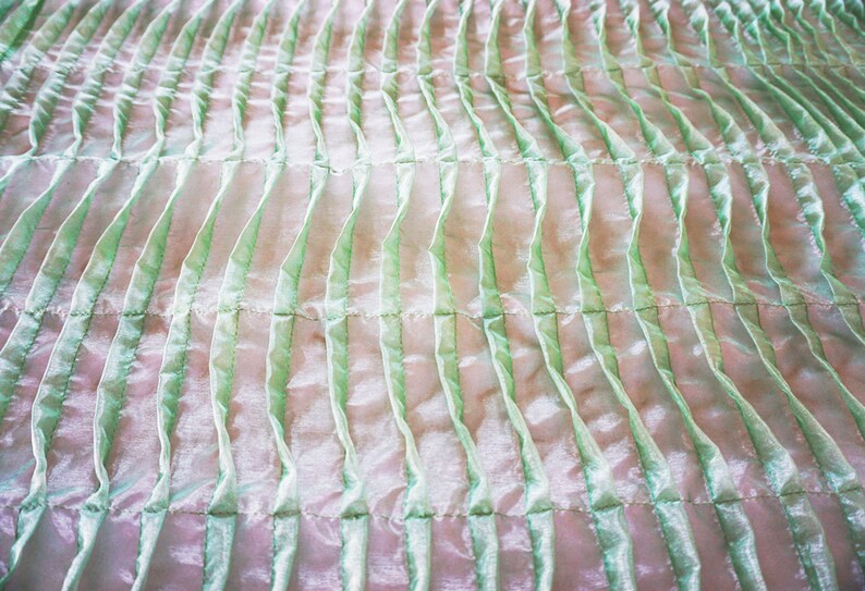 ORGANZA TUCK SCARF Pleated Shawl, Green Translucent - Etsy