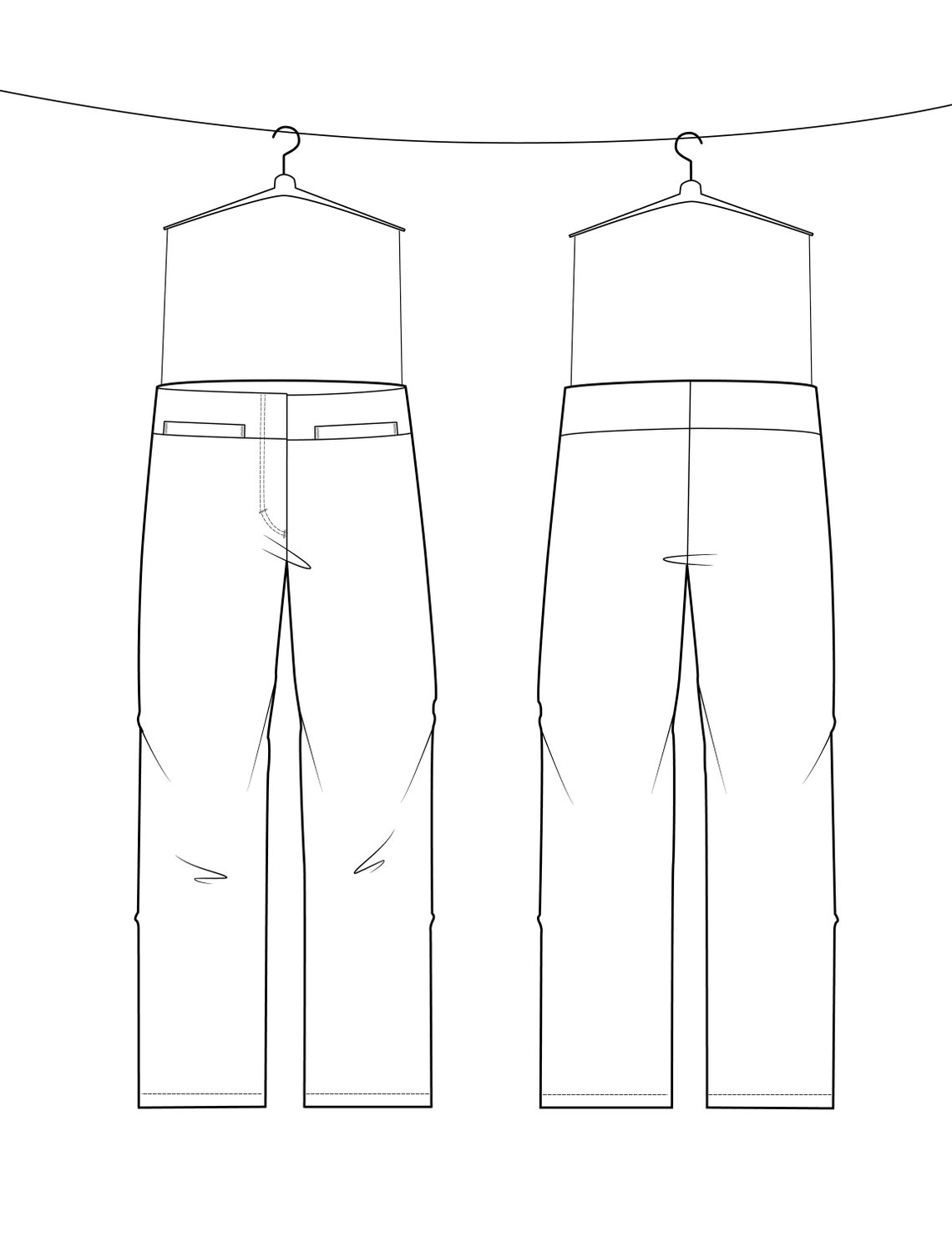 CLASSIC HIP PANTS With Button-closure in Different Colors - Etsy