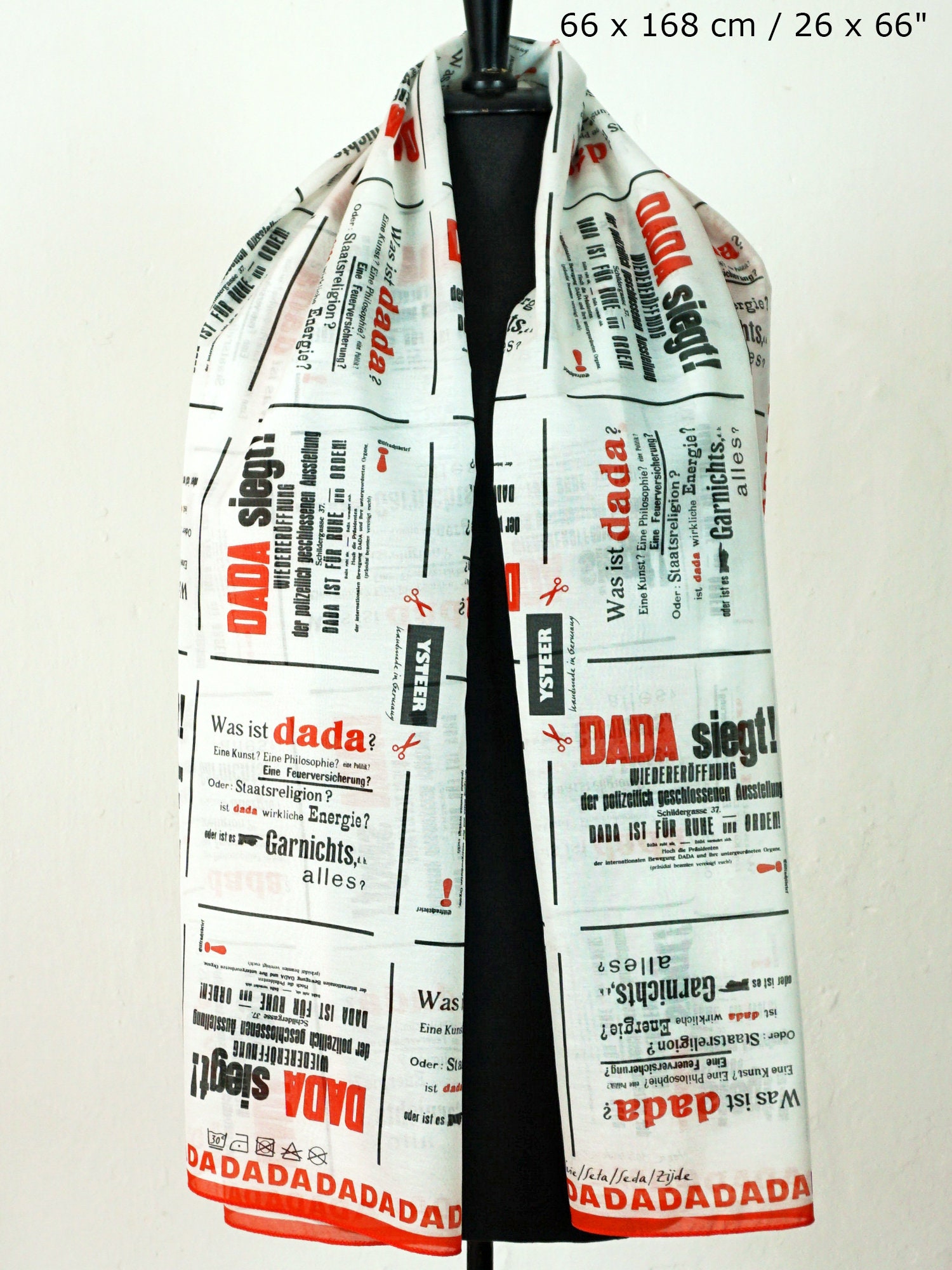 SCARF DADAISM Dada, Bauhaus, Anna Blume, Surrealism, Merz Art, cotton ...