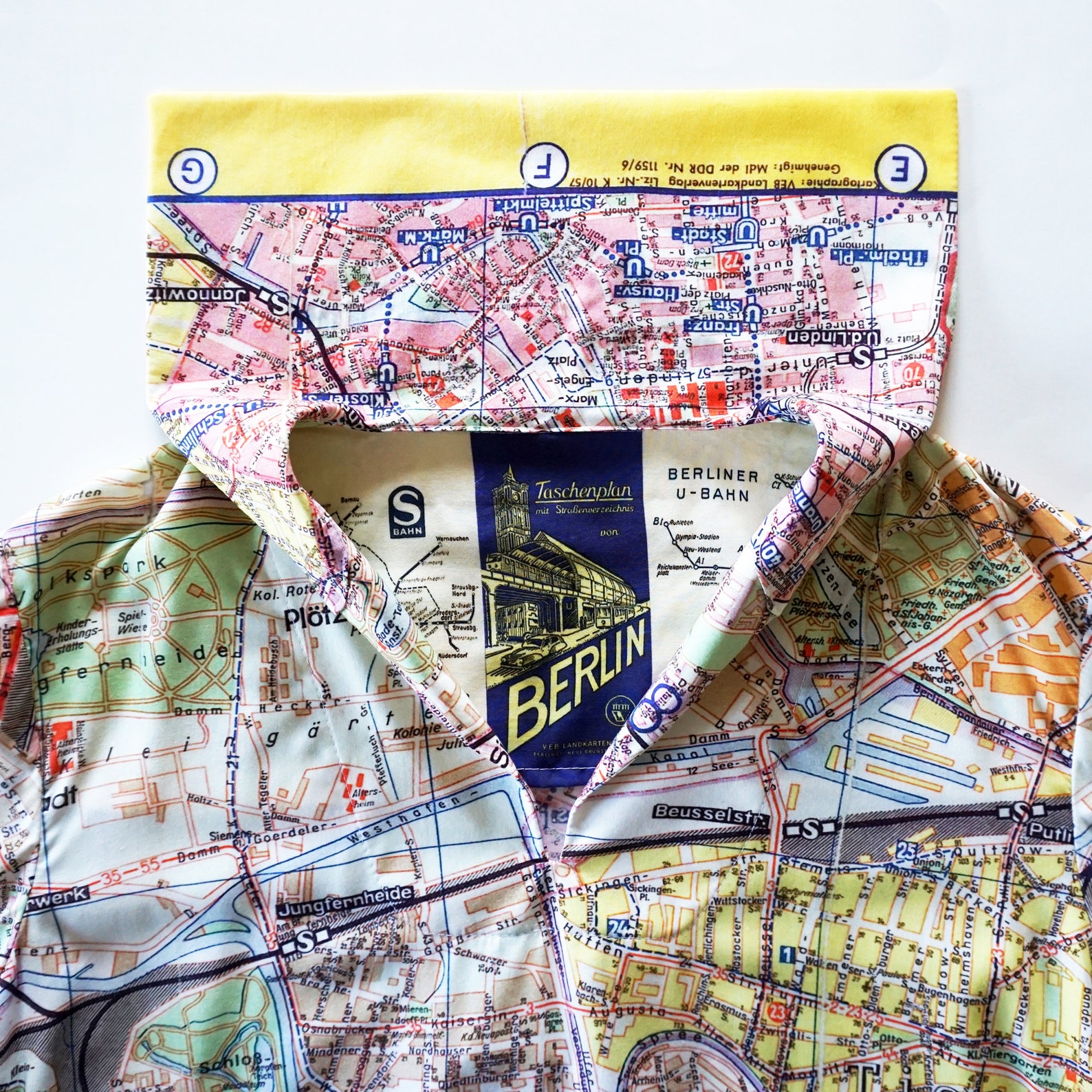 BERLIN DRESS With Belt Sailor Collar GDR Map 1960s - Etsy