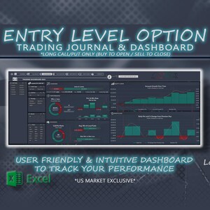 EXCEL | PREMIUM Entry Level Option Trading Journal & Dashboard Finance ...
