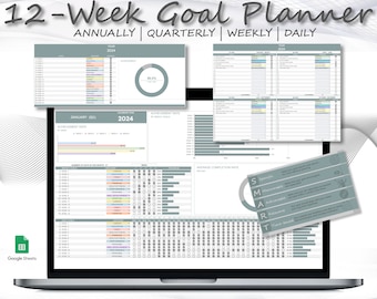 Easy to Use 12 Week Goal Planner | Daily, Weekly, Quarterly, Monthly ...