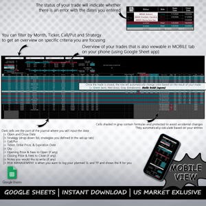 GOOGLE SHEET | Entry Level Option Trading Journal and Dashboard ...