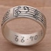 Customized Music Note Ring, Your Favorite Song Ring, Sterling Silver ...