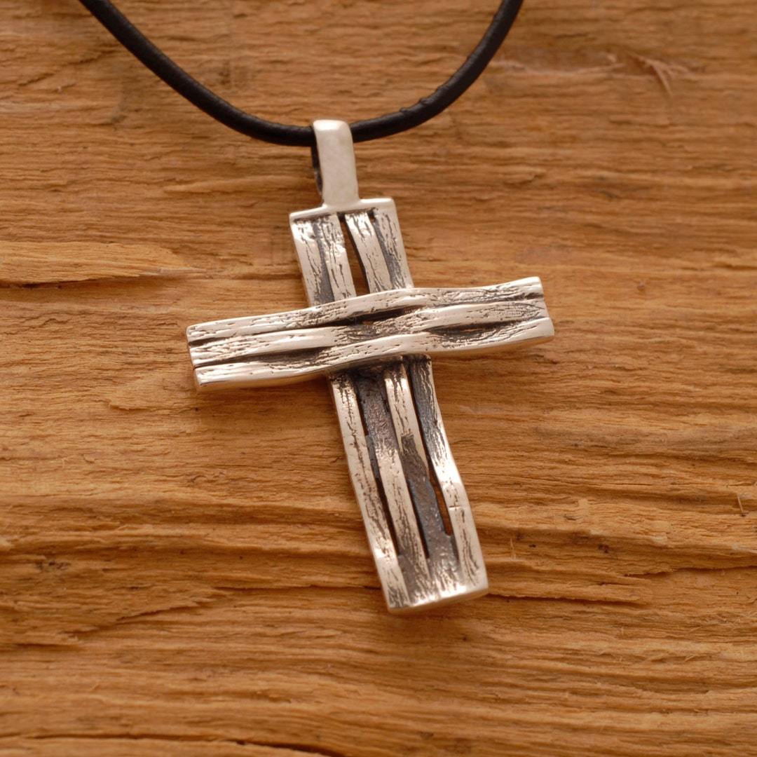 Men's Cross Necklace, Christian Cross Pendant, Unique Christian Jewelry ...