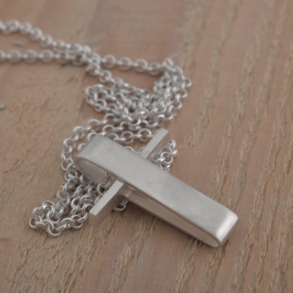 Men's Sterling Silver Cross Art Cross Pendant Necklace | Etsy