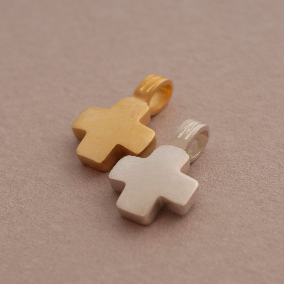 Tiny Dainty Cross Pendant Necklace for Women in Sterling Silver St673a ...