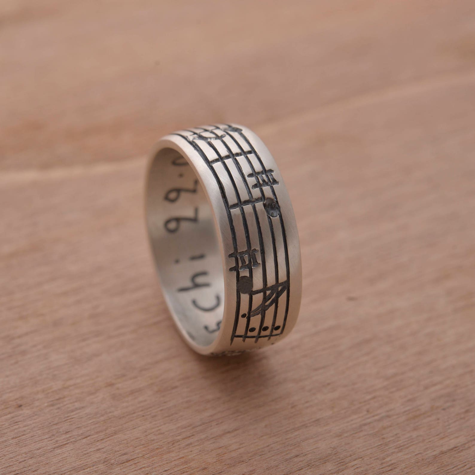 Customized Music Note Ring Your Favorite Song Ring Sterling - Etsy