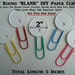 10) 2" Round Blank Paper Clips (2) of Each Color DIY Bookmarkers Holds ...