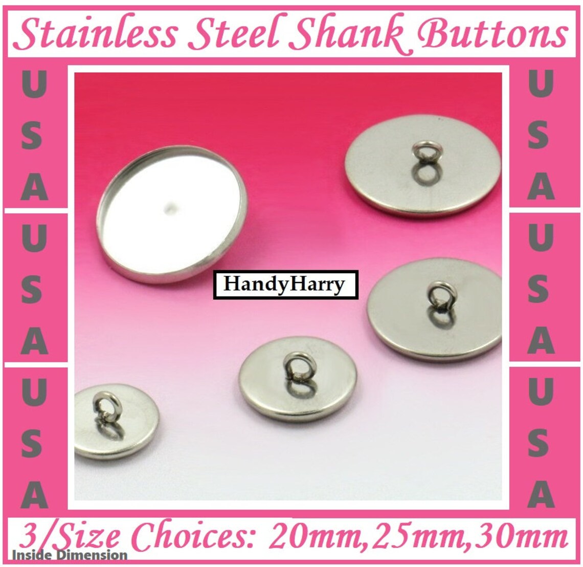 Blank Bezel Button Shanks Blank Button Trays Stainless Steel - Etsy