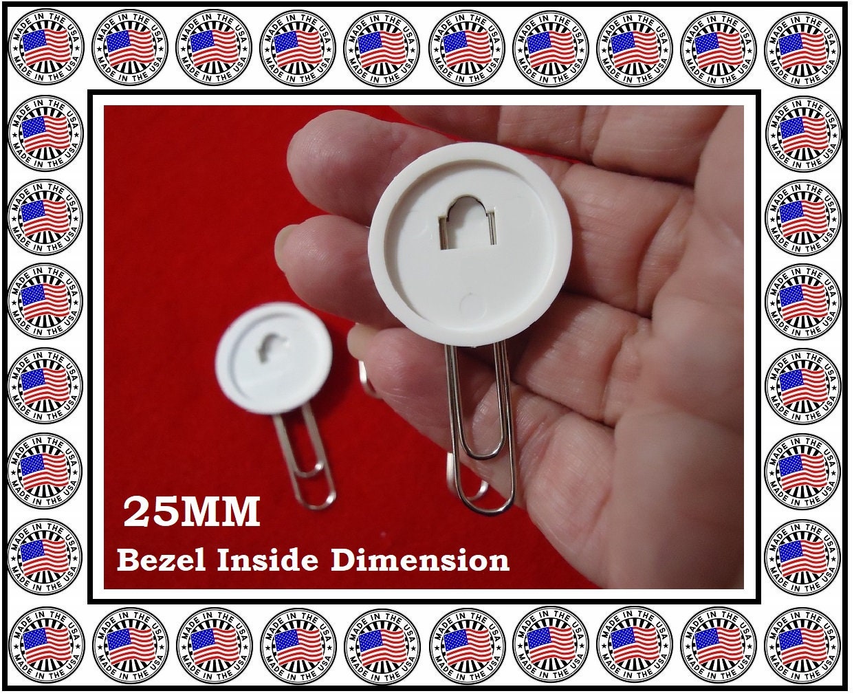 Paper Clips 25/50 Blank Bezel Paper Clips 25MM Inside | Etsy