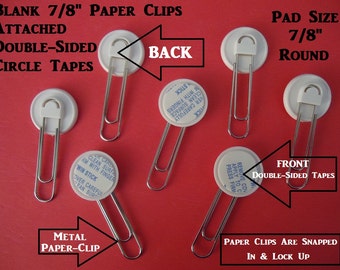25 / 50 Blank Paper Clips Included and Attached Double Sided | Etsy
