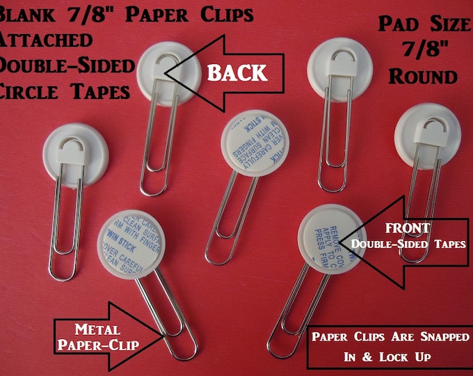 25 / 50 Blank Paper Clips Included and Attached Double Sided | Etsy
