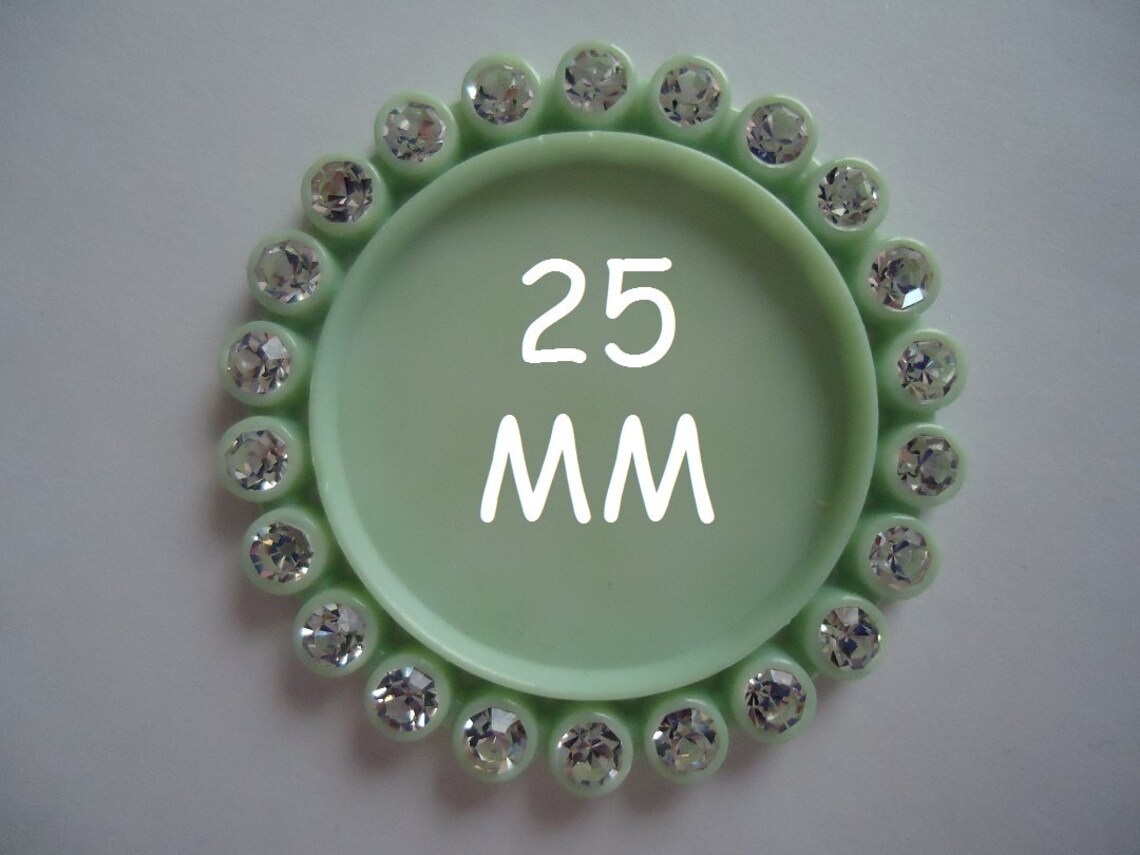 Flatback Bezel 25MM Resin Rhinestone Bezel 25MM Round Frame | Etsy