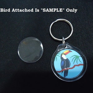 Acrylic Blank Bezel Key Chains 1 1/8 Inside Dimension Snap Together ...